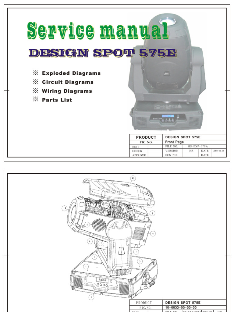 Design Spot 575e | PDF | Equipment | Components