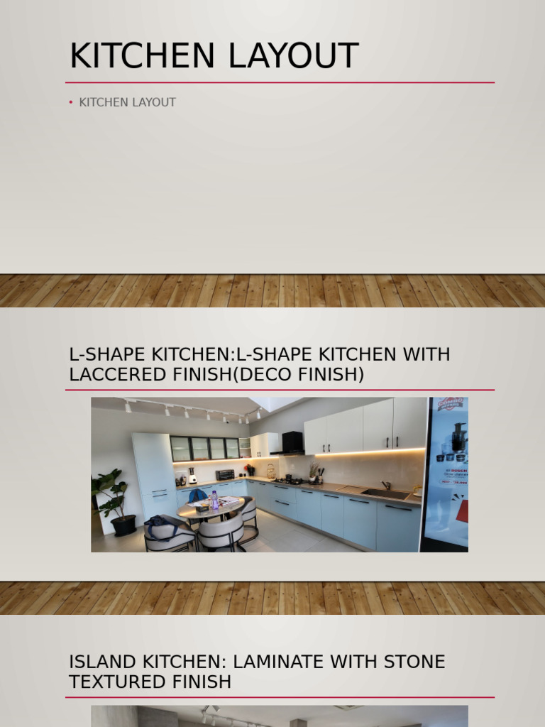 Kitchen Layout Designs and Features | PDF