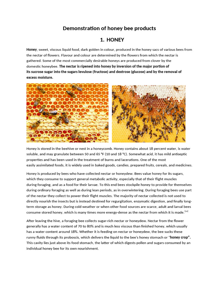 Honeybee products | PDF | Honey | Beekeeping