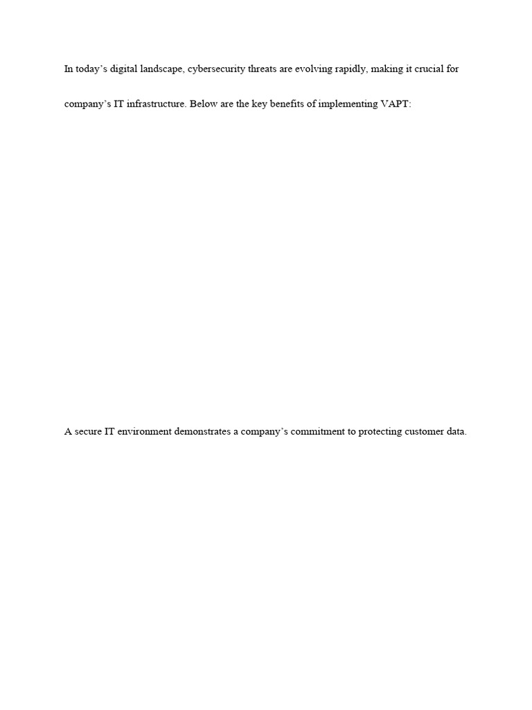 Benefits of VAPT in Your Company | PDF | Computer Security | Security