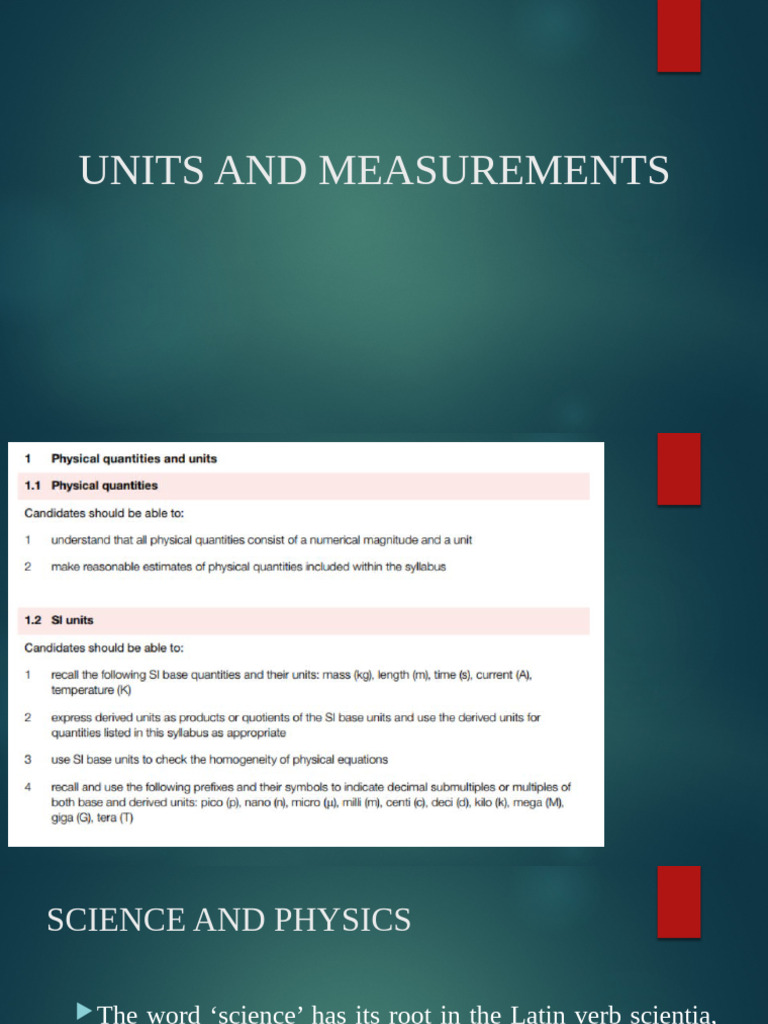 Unit 1-Units and Measurements | PDF | Observational Error | International System Of Units