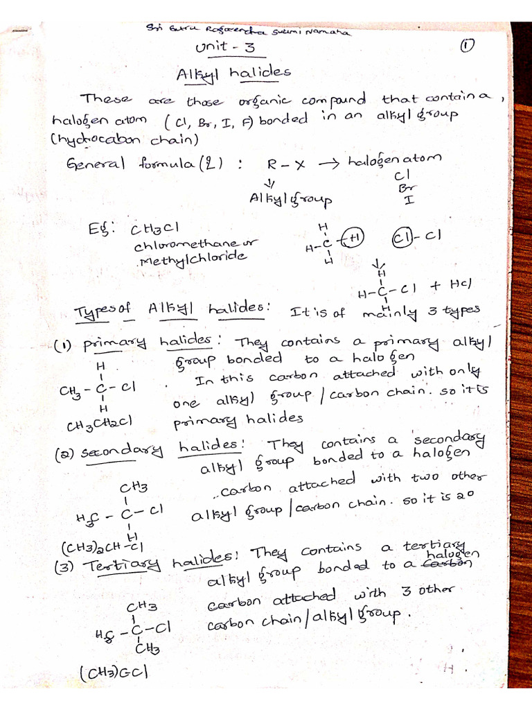 alkyl halide organic chemistry | PDF