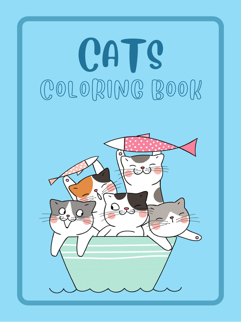 Cats Coloring Book 06 A4 | PDF