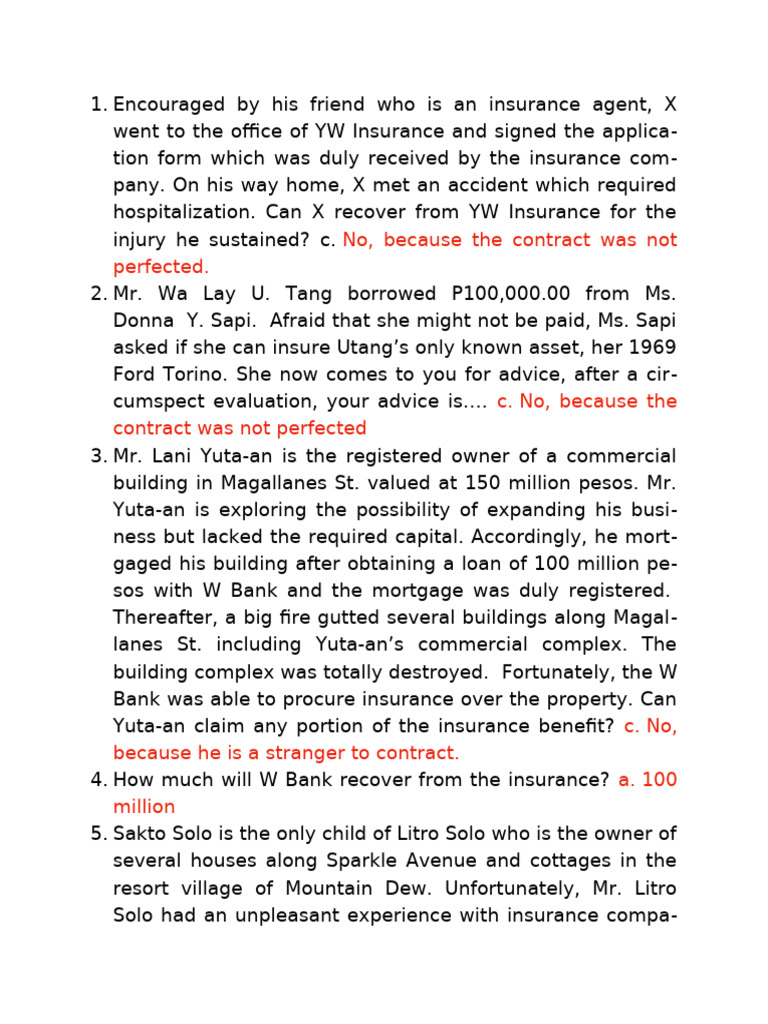 Insurance Summative Quiz | PDF | Insurance | Life Insurance