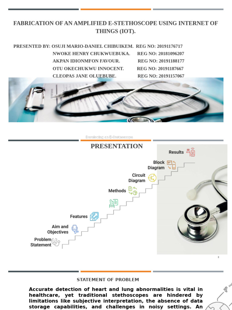 IoT E-Stethoscope for Clinicians | PDF | Internet Of Things ...