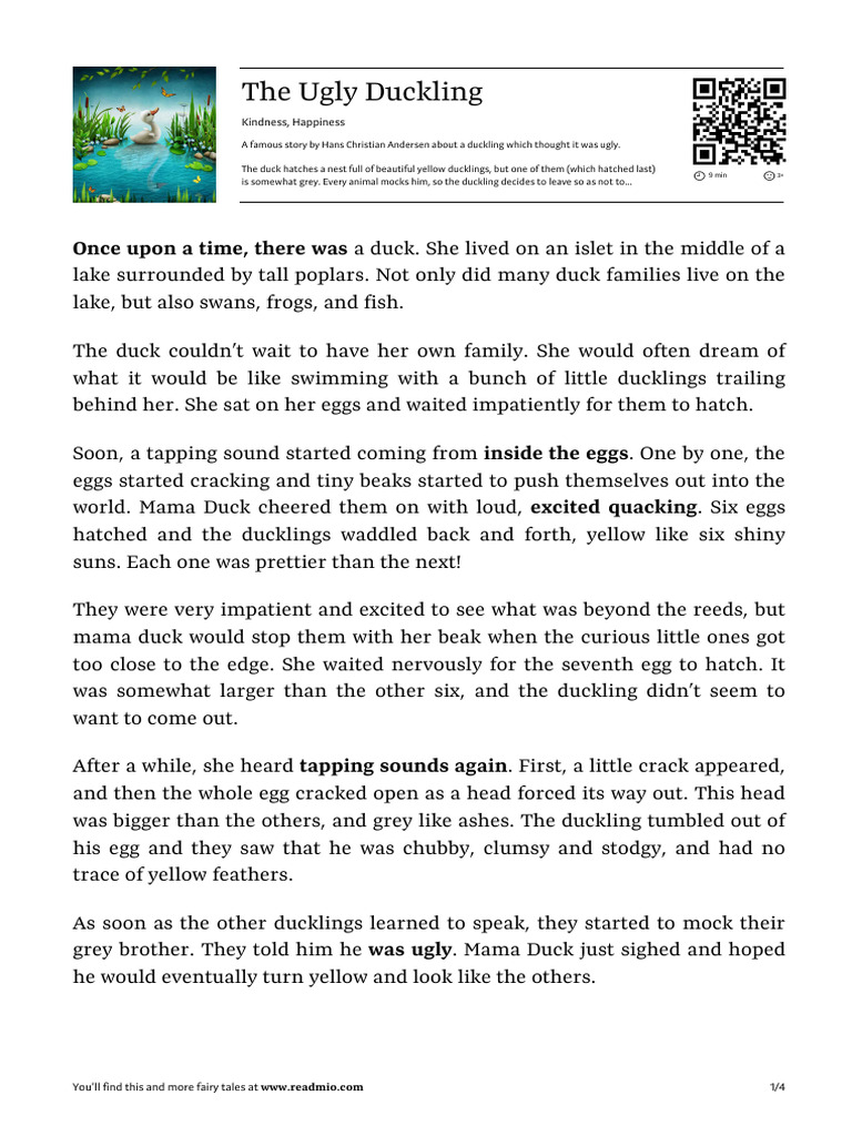 The Ugly Duckling: A Fairy Tale | PDF | Duck | Birds