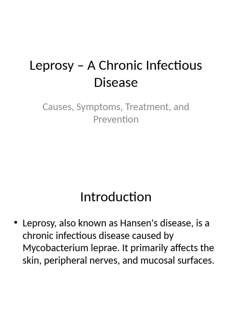 Leprosy: Causes, Symptoms, and Treatment | PDF