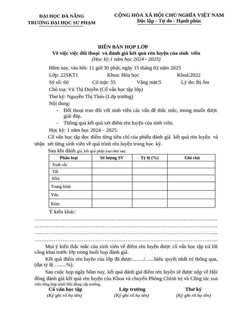 2.-Bien-ban-hop-lop-ve-danh-gia-diem-ren-luyen (1) | PDF