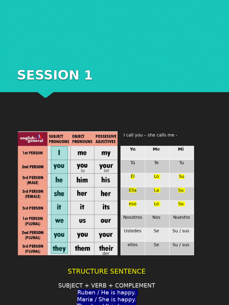 Spanish Sentence Structure Basics | PDF