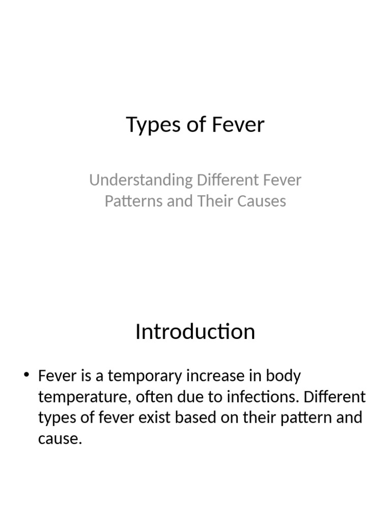 Fever Types and Causes Explained | PDF