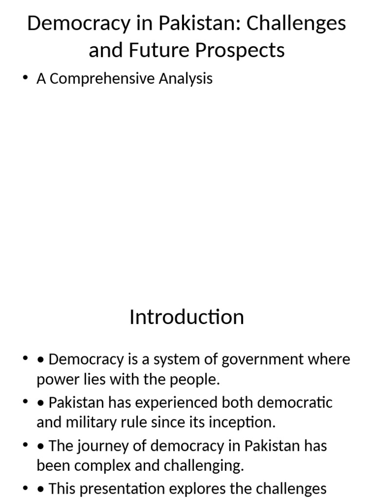 Democracy in Pakistan Final | PDF | Democracy | Political Ideologies