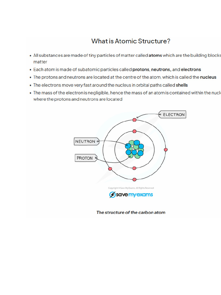 Structure of An Atom PDF | PDF