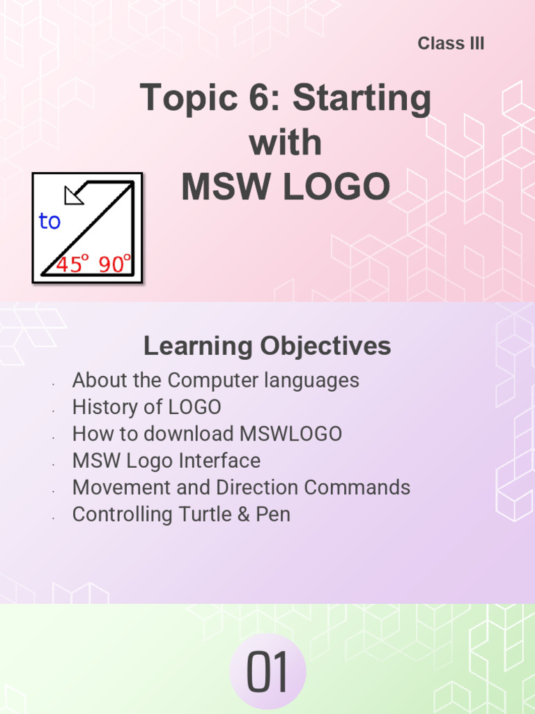 Grade-III-Topic-6-Getting Started With MSW LOGO | PDF | System Software | Computer Programming