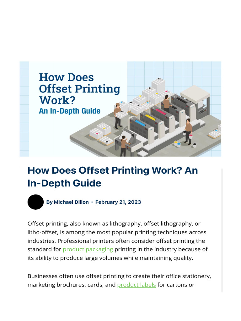 Offset Printing for Businesses | PDF | Printer (Computing) | Printing