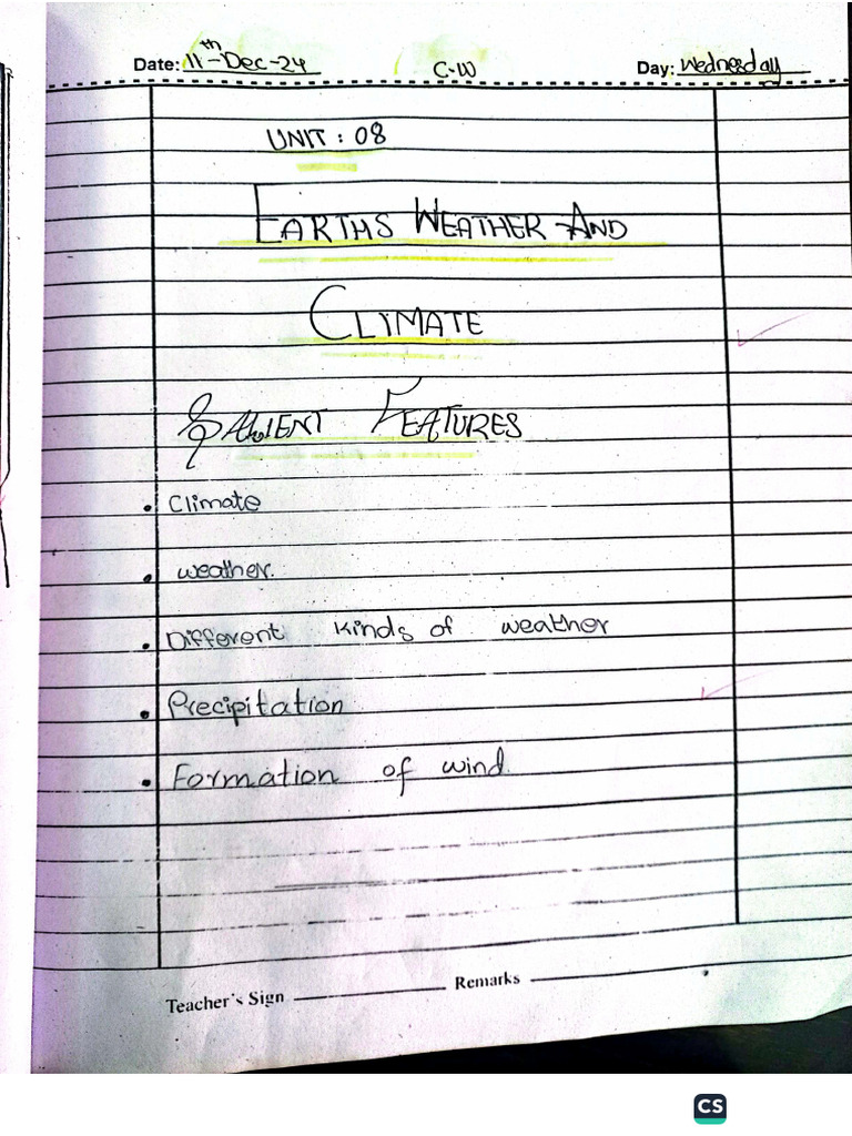 Unit8 Earth's Weather and Climate | PDF