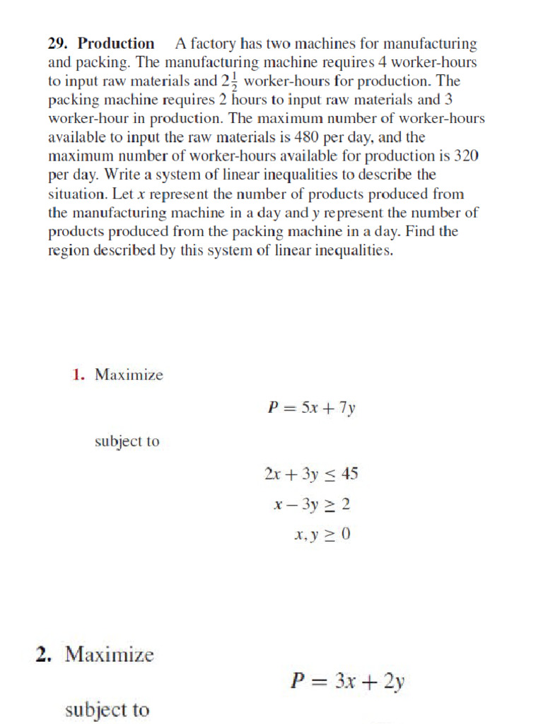 Chapter 7 Linear Programming | PDF Chapter 7 Linear Programming | PDF