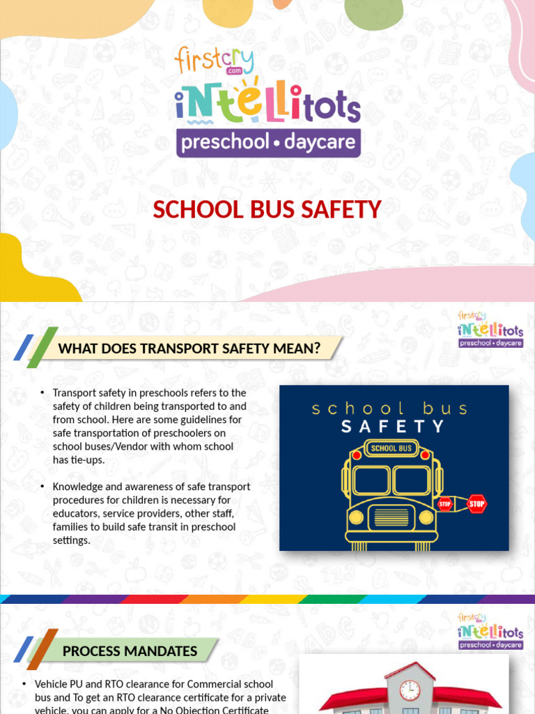 Preschool School Bus Safety Guidelines | PDF | Bus | School Bus