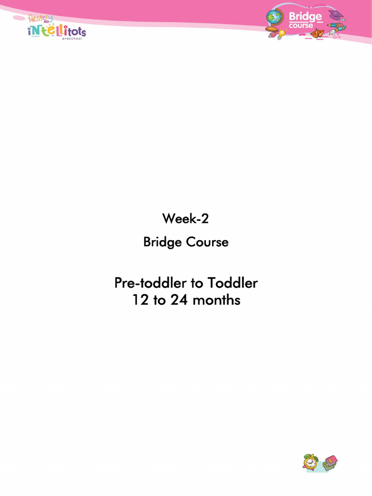 Week 2 Toddler Bridge Course Plans | PDF | Lesson Plan | Critical Thinking