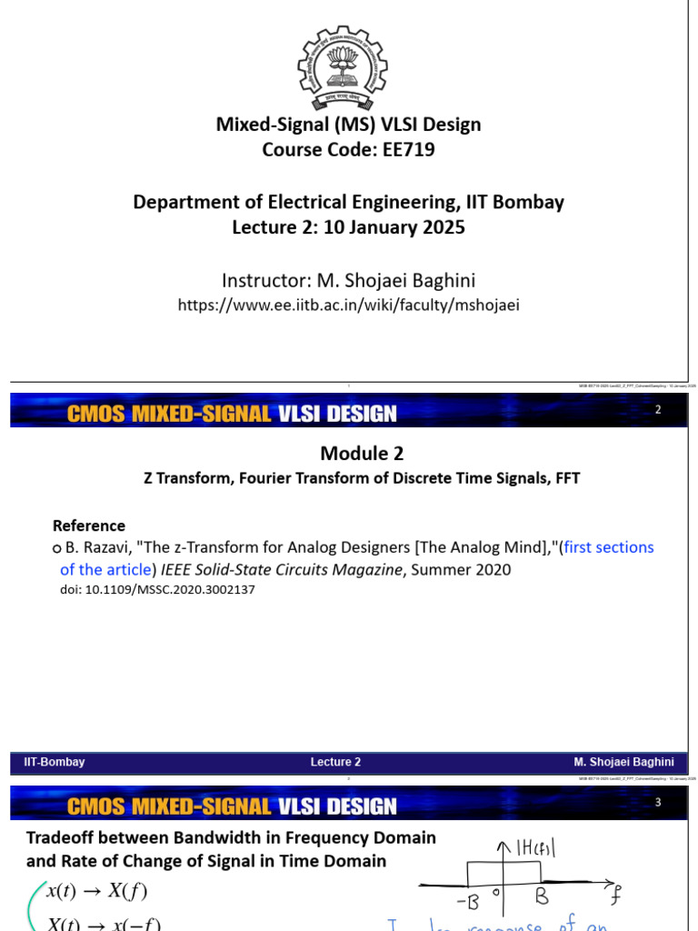 MSB-EE719-2025-Lect02 Z FFT CoherentSampling | PDF | Sampling (Signal Processing) | Computer ...