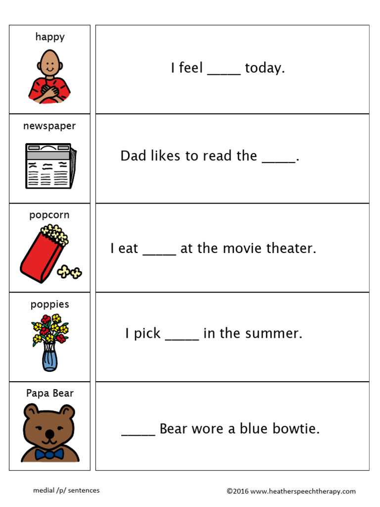 Medial p Sentences | PDF