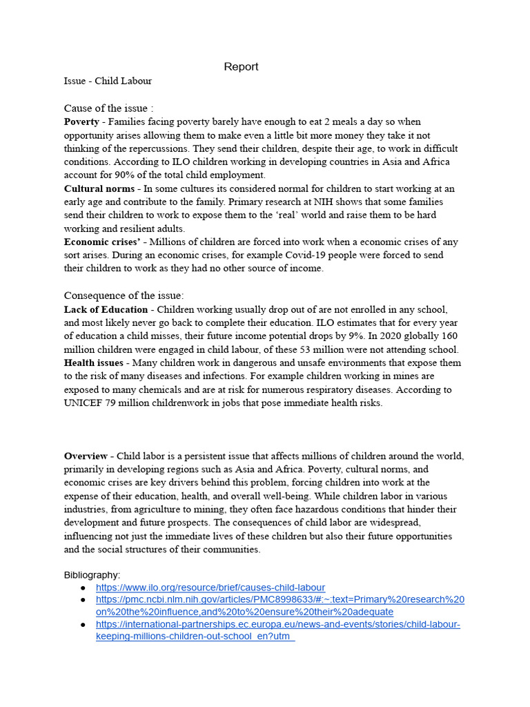 Child labour | PDF | Child Labour | Poverty