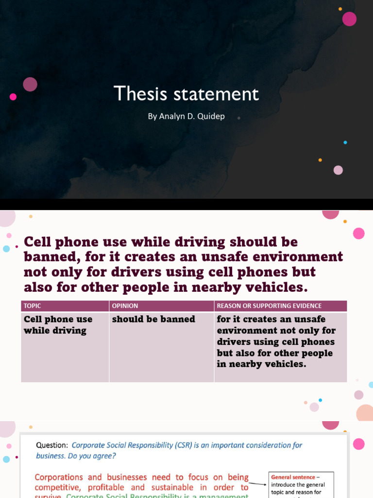 Thesis Statementppt UPDATED | PDF | Essays | Thesis
