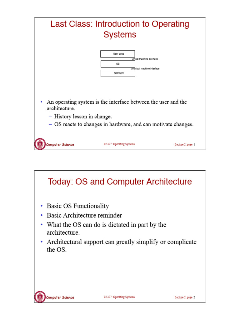 Lec02 | PDF | Operating System | Process (Computing)