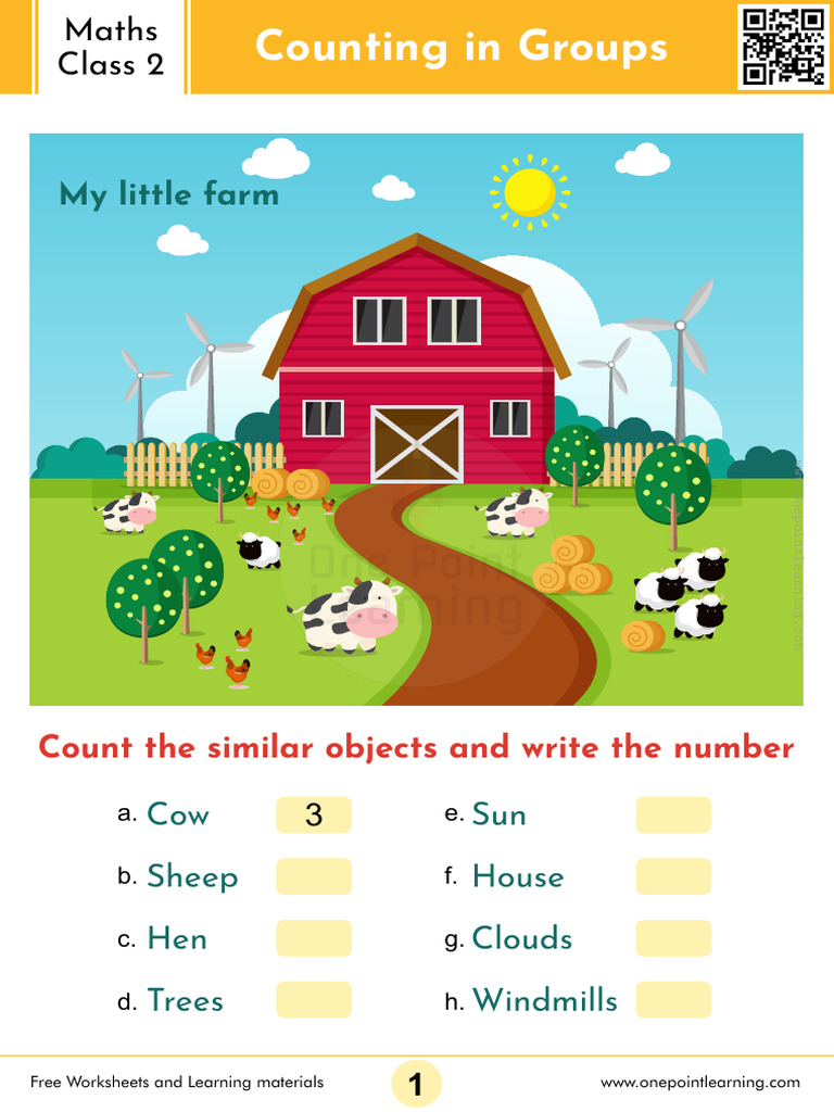 Class 2 Counting in Groups Worksheet | PDF
