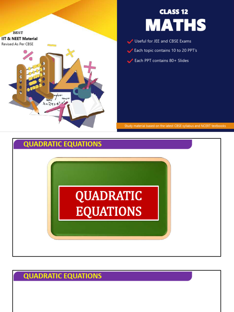 Understanding Quadratic Equations | PDF | Quadratic Equation ...