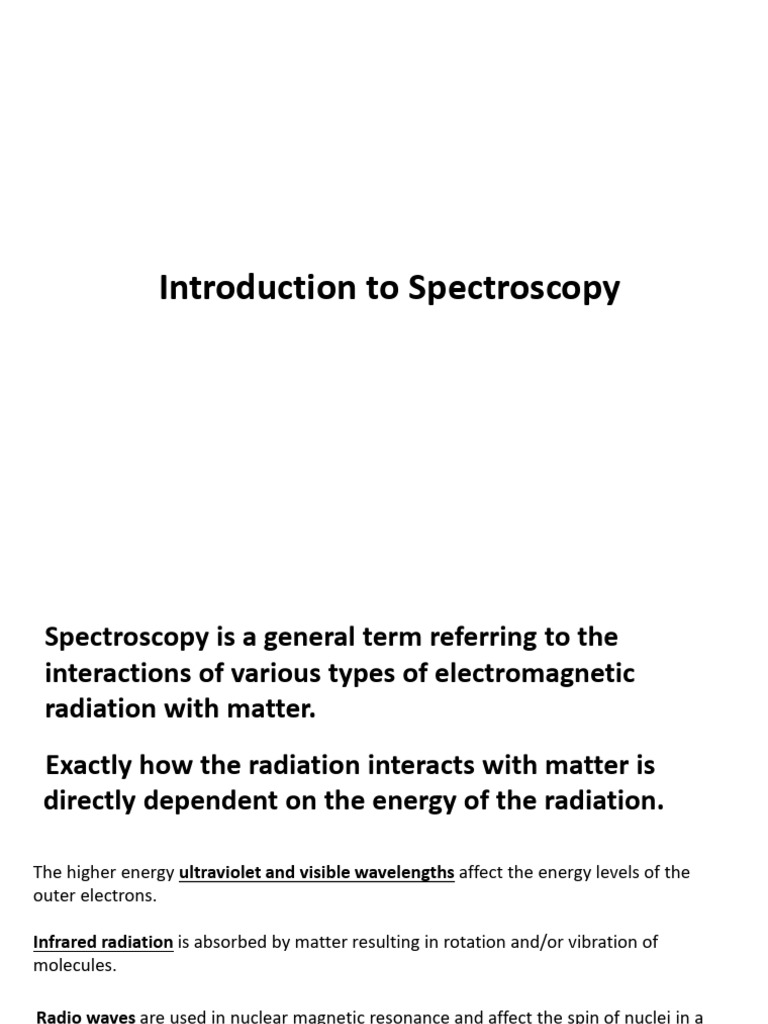 Introduction_Spectroscopy | PDF | Electromagnetic Radiation | Waves