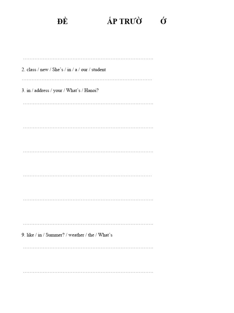 Bai Tap Luyen Thi Ioe Lop 4 | PDF