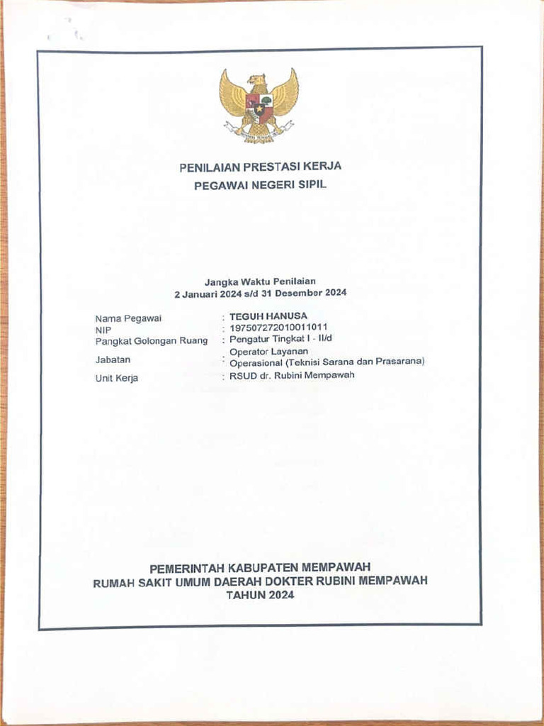 Teguh Hanusa - SKP2024 - BAIK | PDF