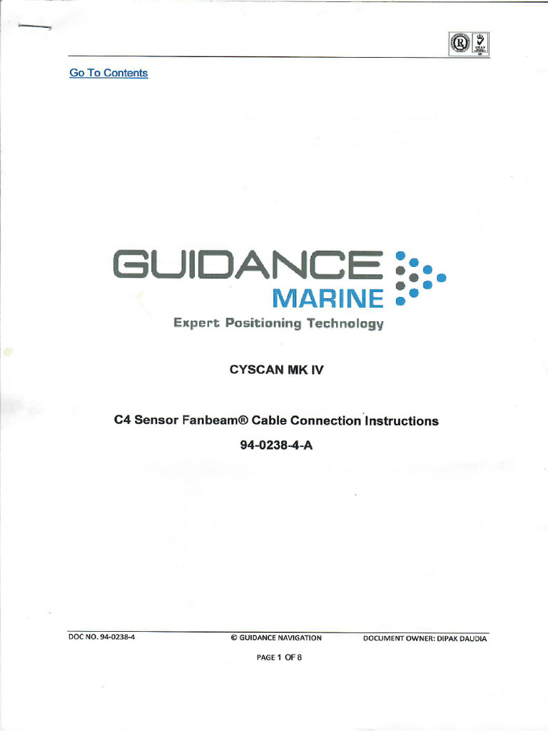 Cyscan MK 4 Cable Connection Instructions | PDF
