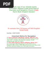 CAC Hymn Book: English Version PDF | PDF | Religious Belief And Doctrine