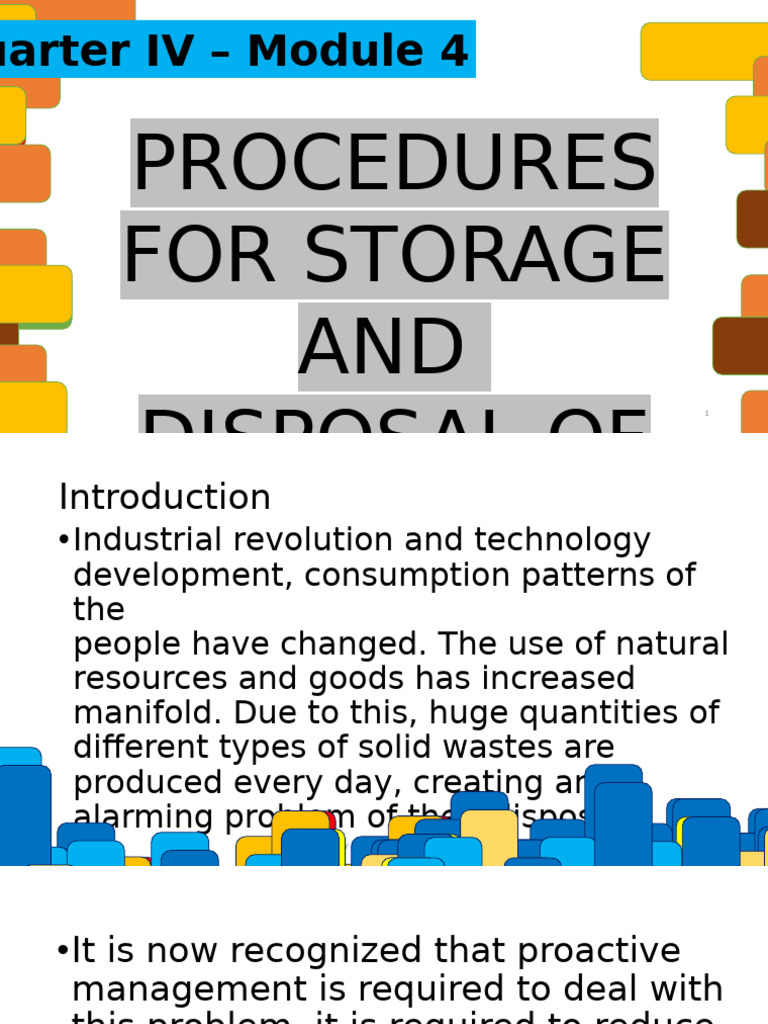 Waste Storage and Disposal Procedures | PDF | Waste | Waste Management