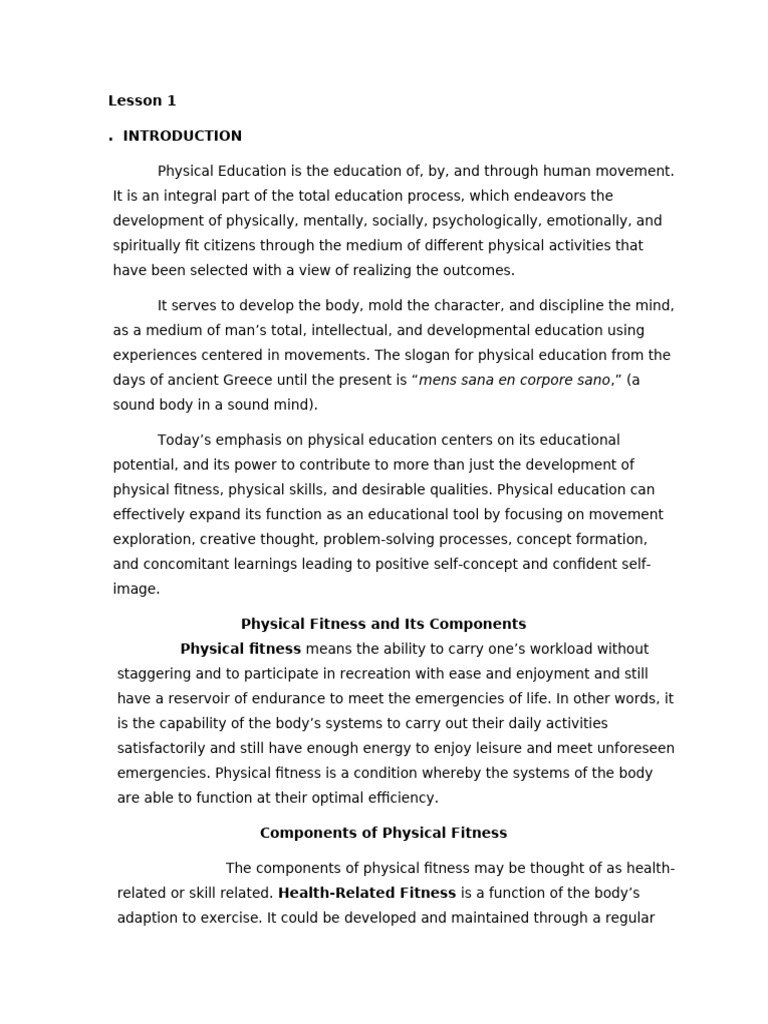 Lesson 1 3 PathFit 1 | PDF | Anatomical Terms Of Motion | Anatomical ...