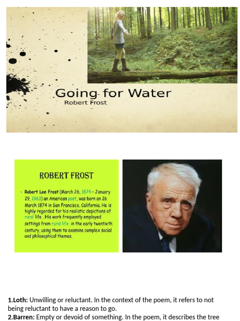 Going for Water | PDF | Poetry