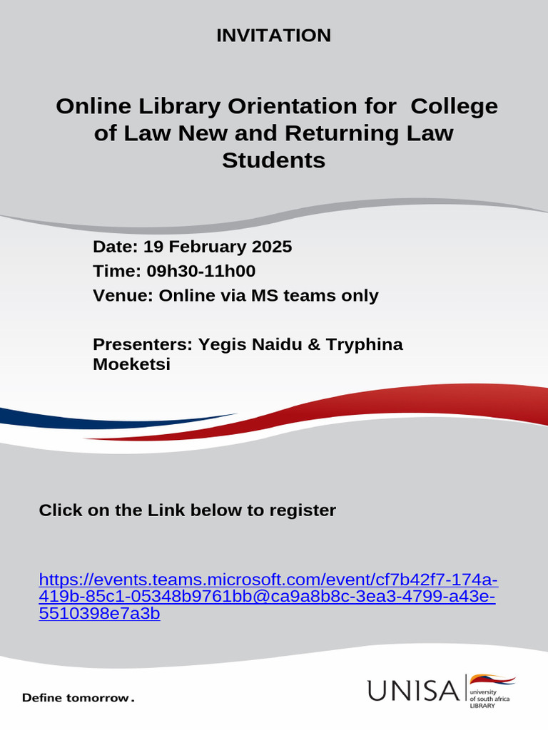 Invitation - 19 FEB LIBRARY ORIENTATION | PDF