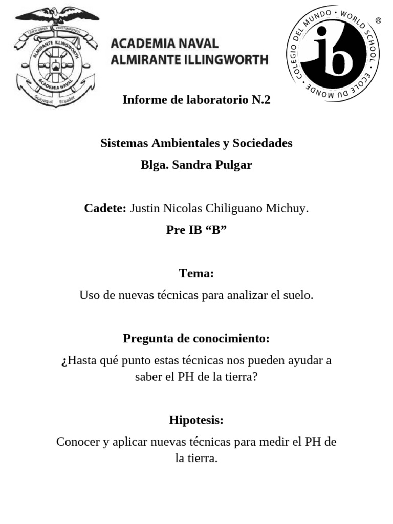 Informe de Laboratorio N.2 (Individual) | PDF | Sensor | Ph