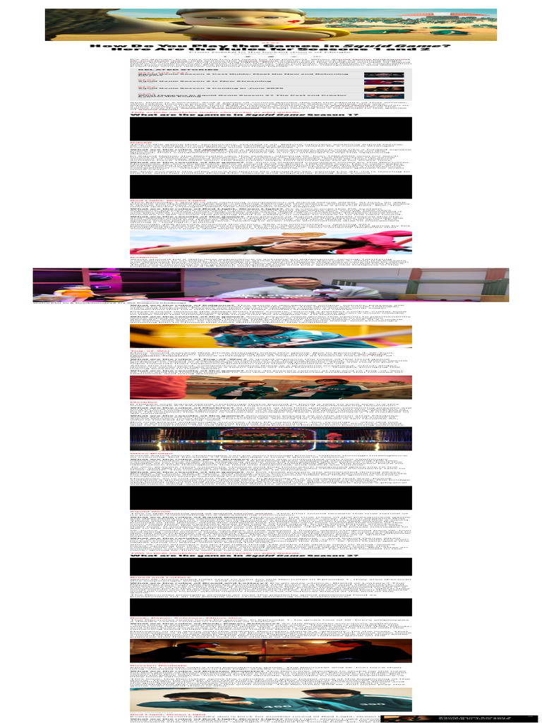 Squid Game: Rules and Game List | PDF