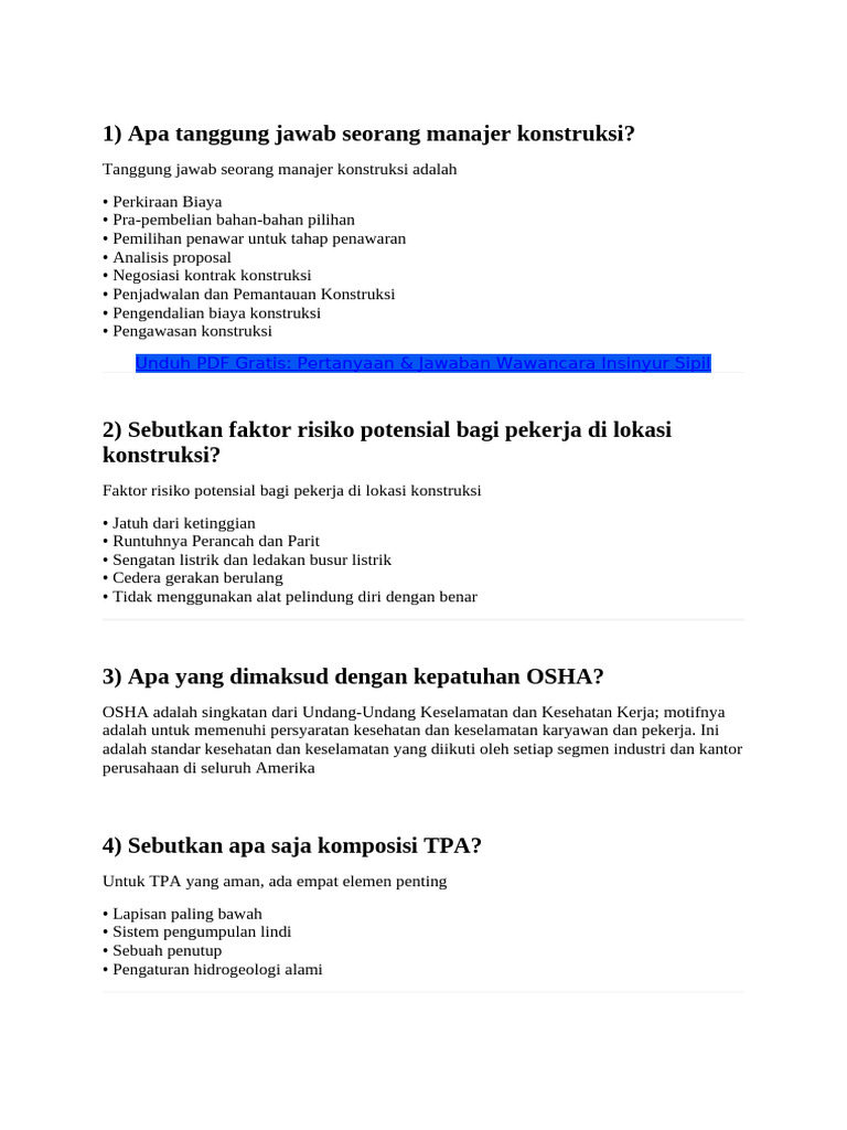 Soal SPV Sipil | PDF