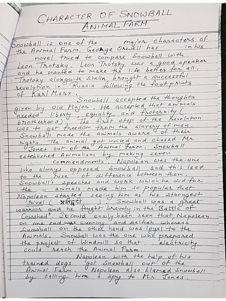 Character of Snowball | PDF