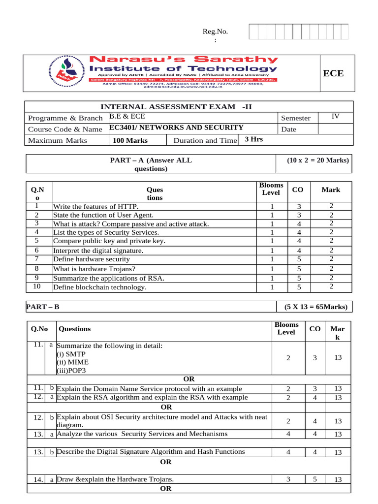 DAY 2 NS- IAT-2(3..,4,5) | PDF | Public Key Cryptography | Telecommunications