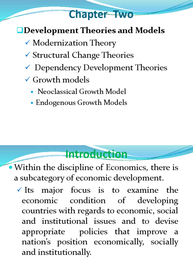 Chapter 2 Theories of Development | PDF | Economic Growth | World ...