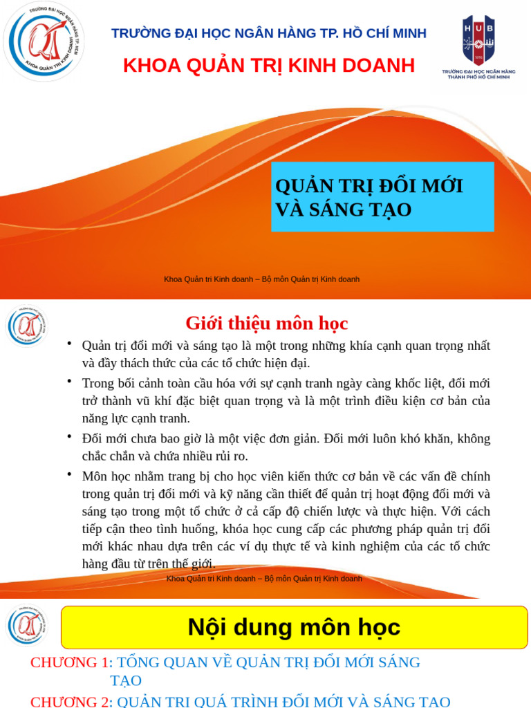 C1-Bai Giang Quan Tri Doi Moi Va Sang Tao | PDF