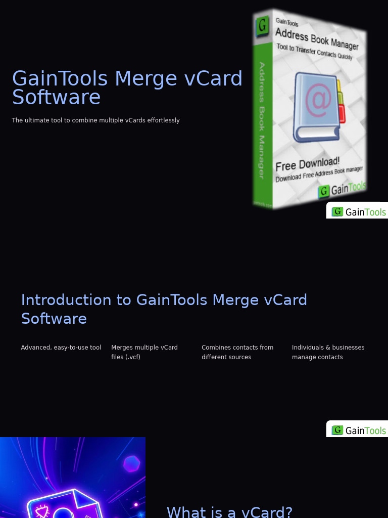 Easily Combine Multiple vCard into One | PDF
