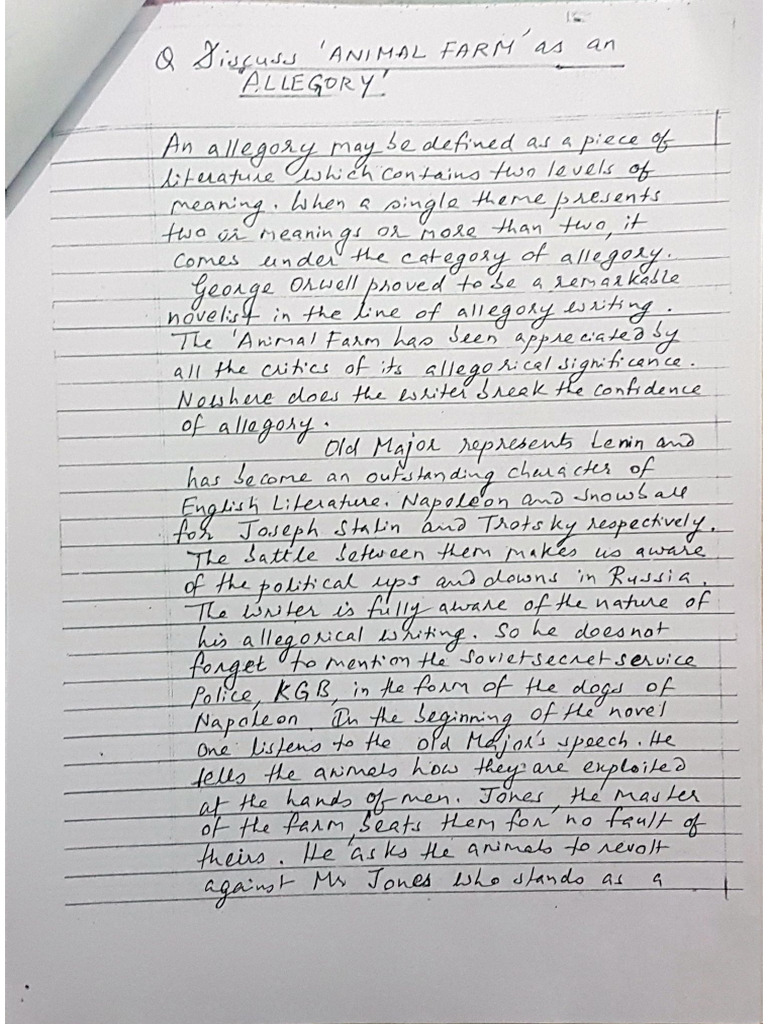 Animal Farm As An Allegory | PDF