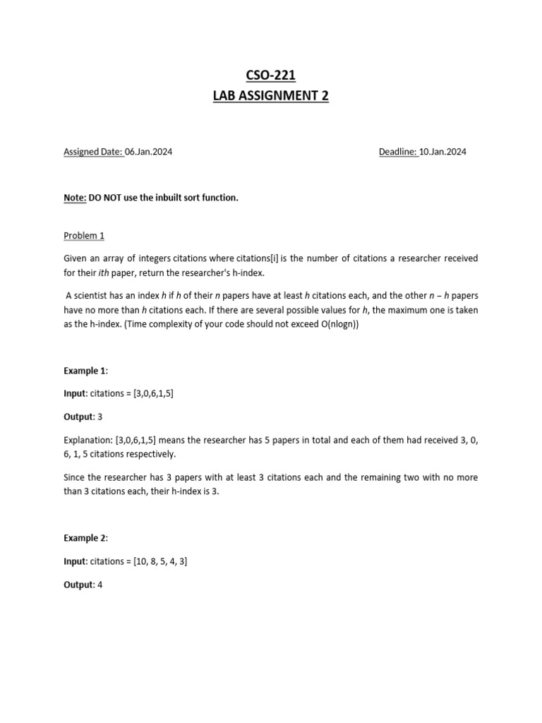 Lab Assignment 2 | PDF