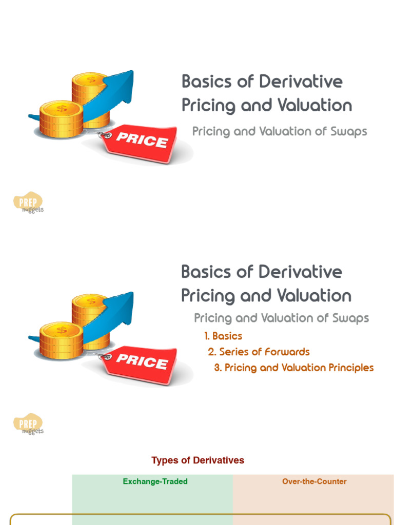 Slides Basics of Derivative Pricing and Valuation Pricing Swaps | PDF ...