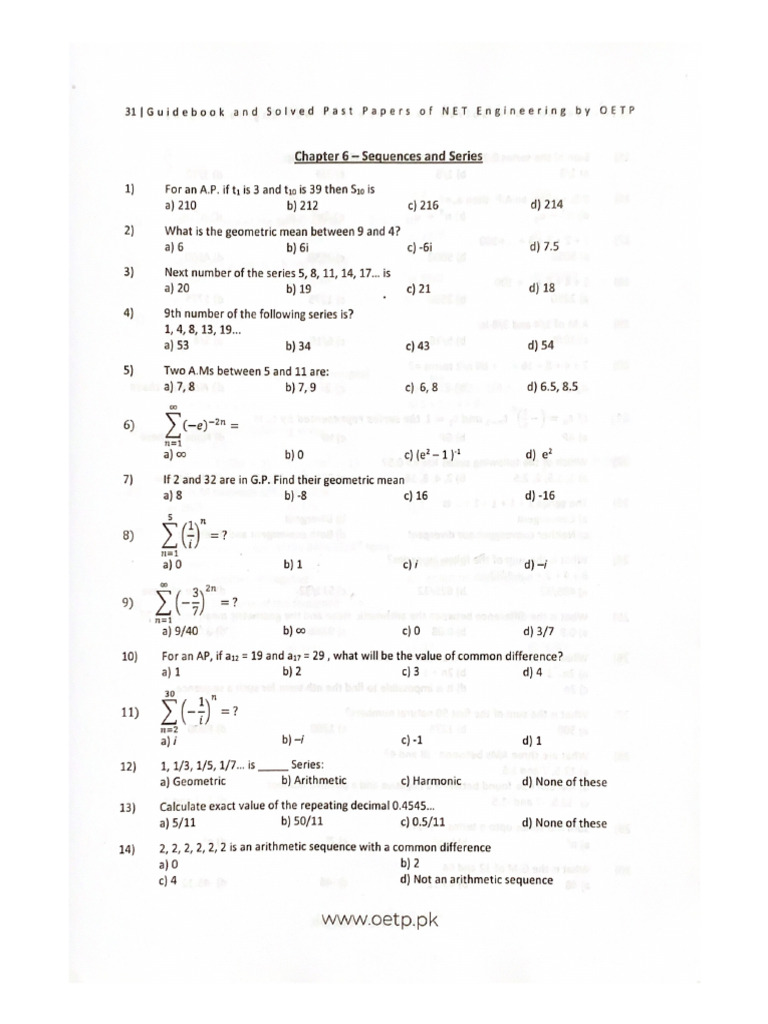 6 - Sequence and Series | PDF